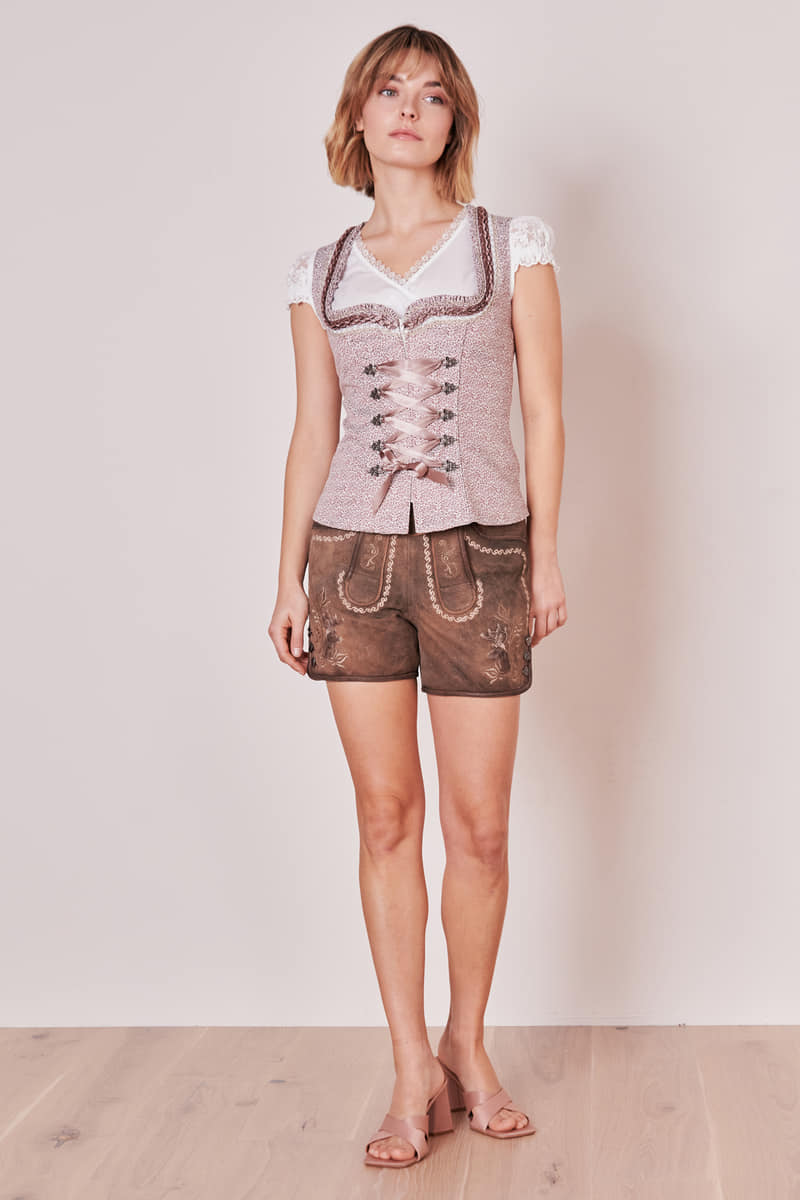 Lijfje Karolin in roze in de Krüger Dirndl Online Shop